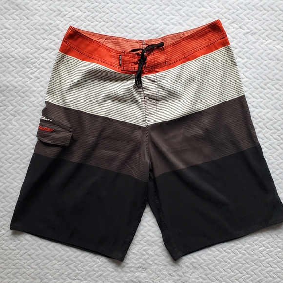 Rs Surf | Swim | Rs Surf Mens Swim Shorts Red Black White Size 38 Waist ...